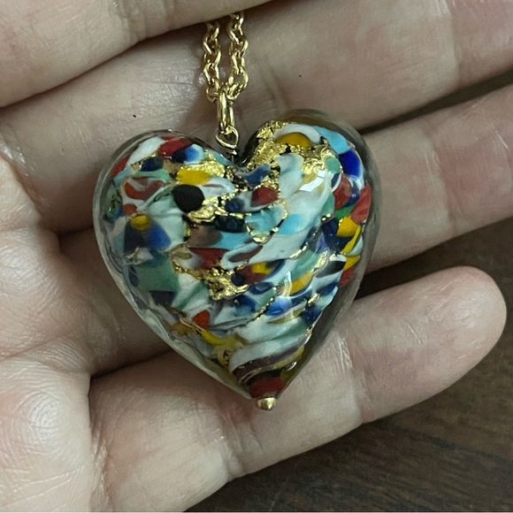 Murano | Jewelry | Italy Handcrafted Venetian Murano Glass Heart ...